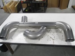 SS Air Intake Crossover T, 6" Diam - 05-07 PB 379, 2 PC Set, Ships LTL ...